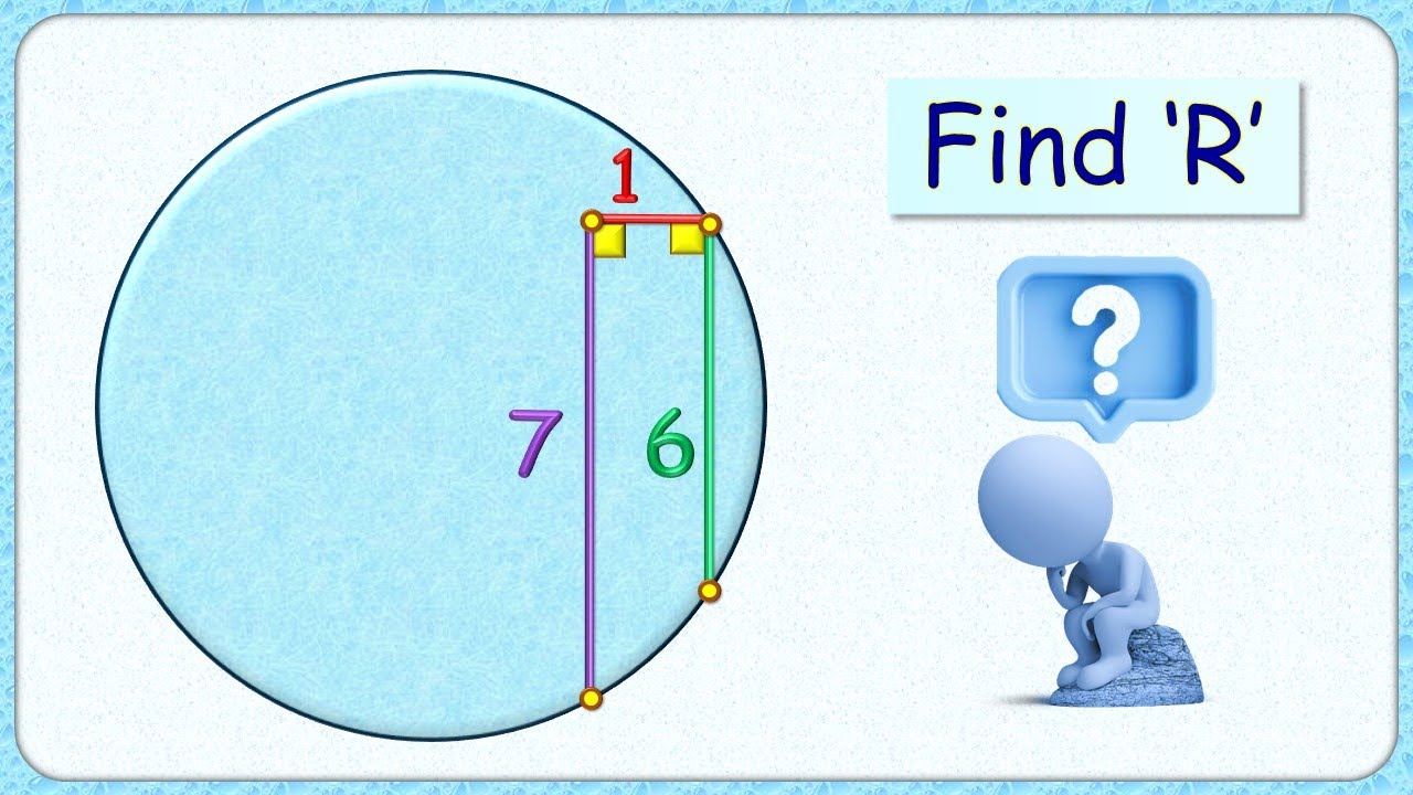 Find radius of circle. #maths #geometry #circle #olympiad #cat #sat # ...