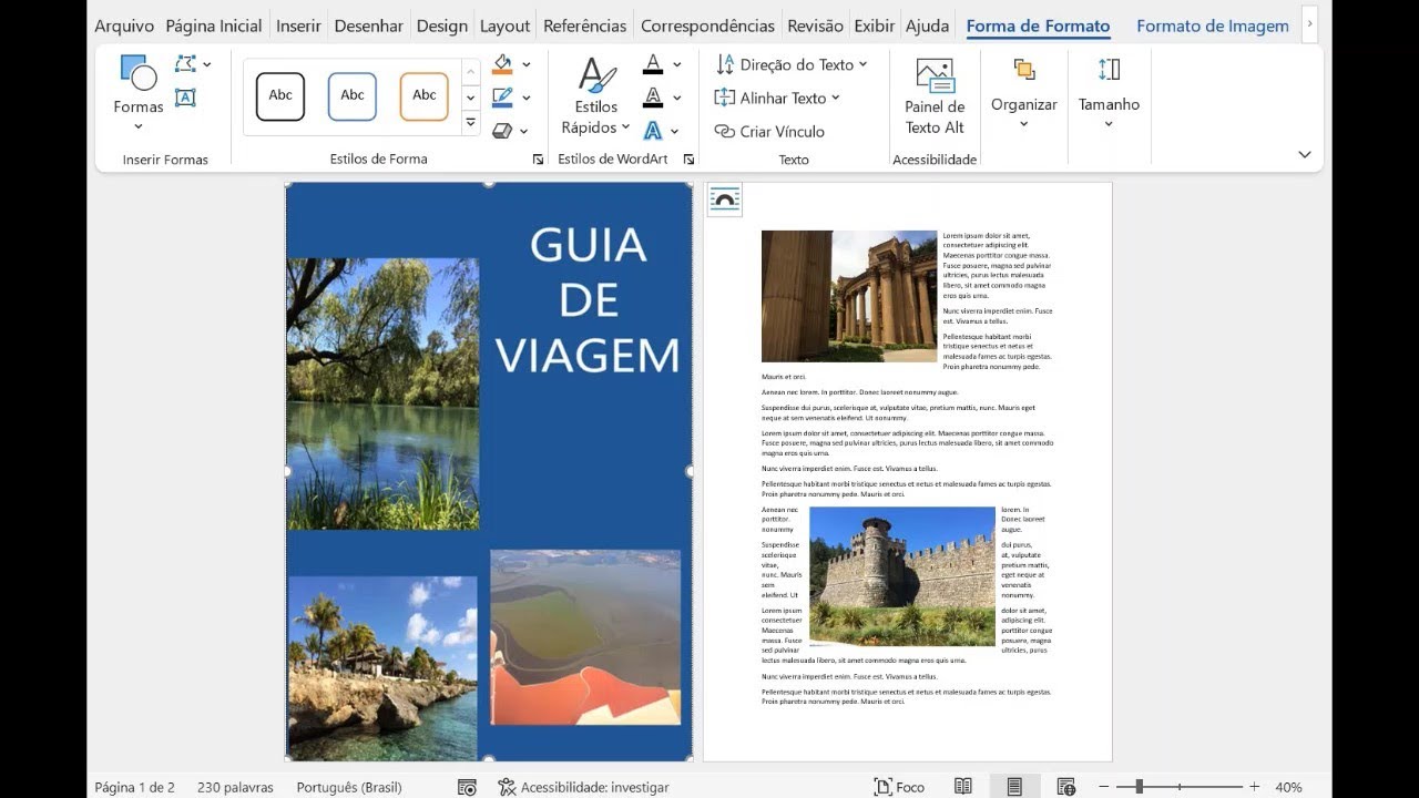 Como Colocar Capa no Word - YouTube