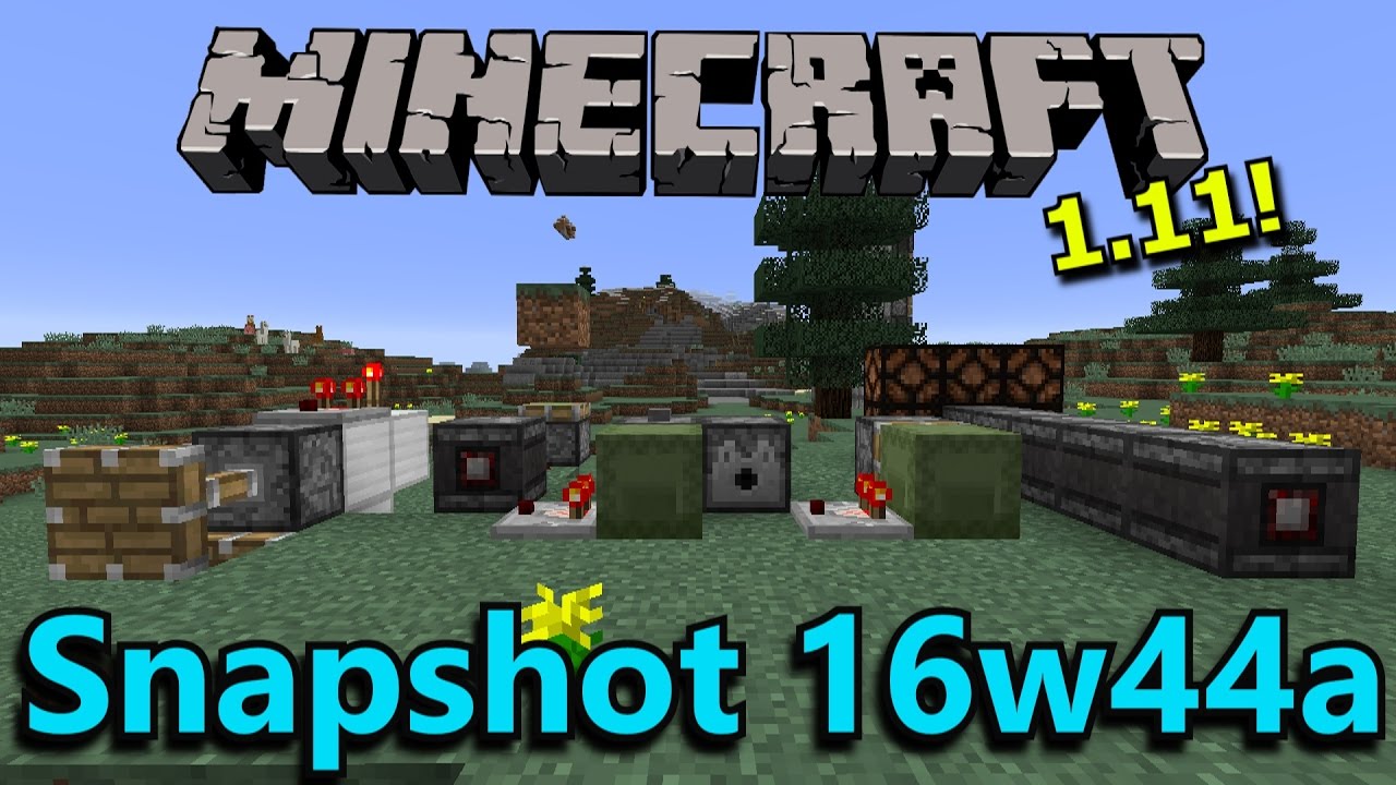 Minecraft 1.11 Snapshot 16w44a- Redstone & Observer Block Changes, Bug Fixes! - YouTube