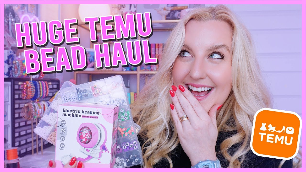 HUGE TEMU BEAD HAUL 🧡🛍 testing beads from Temu for my bracelet small ...
