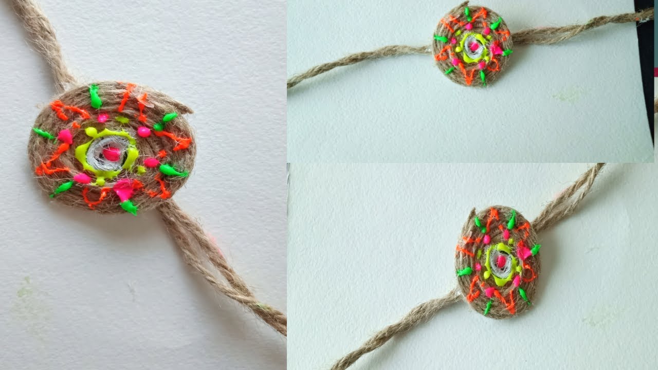 DIY Rakhi special/How to make rakhi with jute thread /Eco-friendly ...
