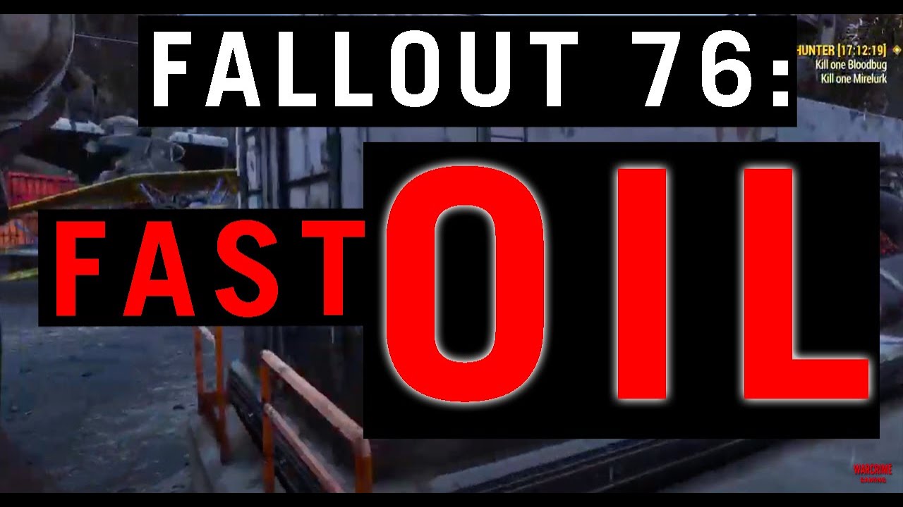 FALLOUT 76 - HOW TO FARM OIL AT WADE AIRPORT - YouTube