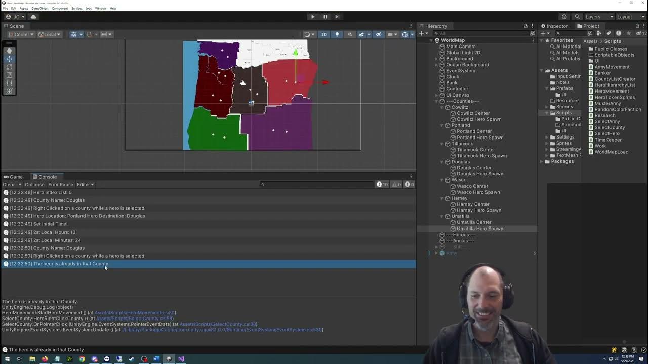 Unity 2D 4X – Continuing the hero movement rewrite. - YouTube