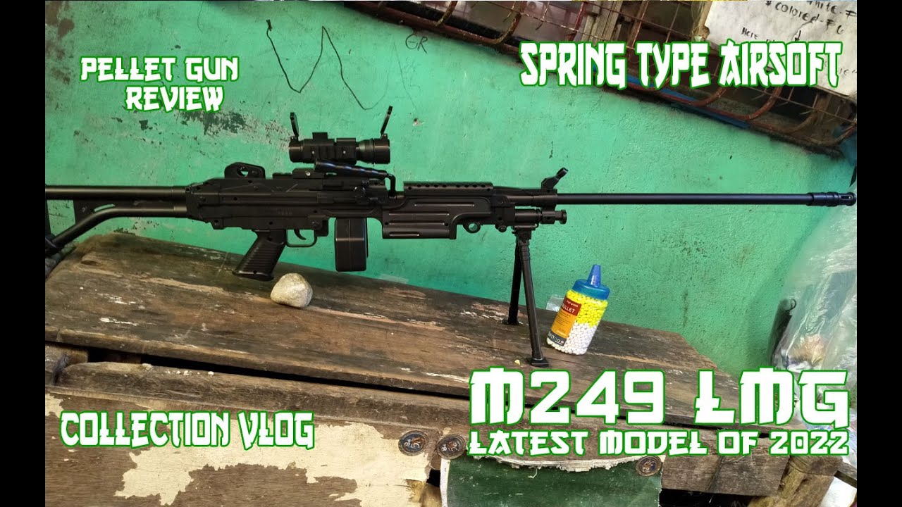 Spring Type Airsoft M249-SS review (new pellet gun on my collection ...
