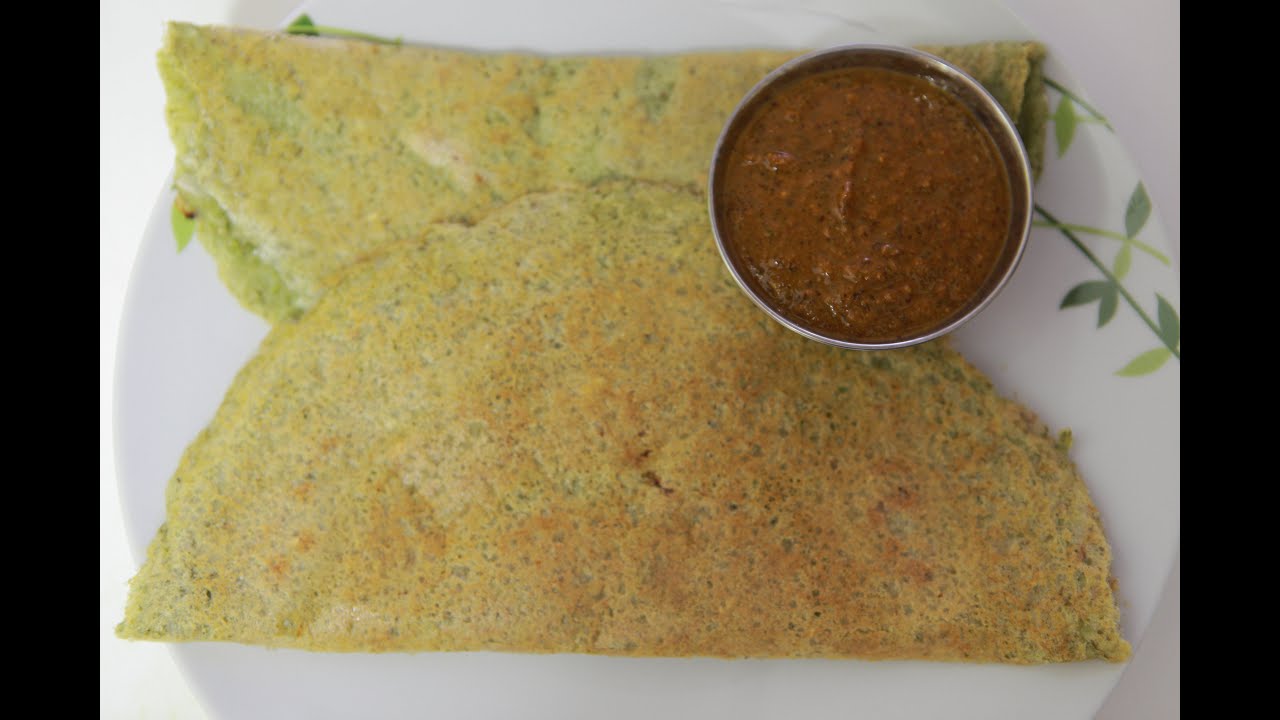 Pesarattu - Moong Dal Dosa - Green Gram Dosa by Telugu Taste Buds - YouTube