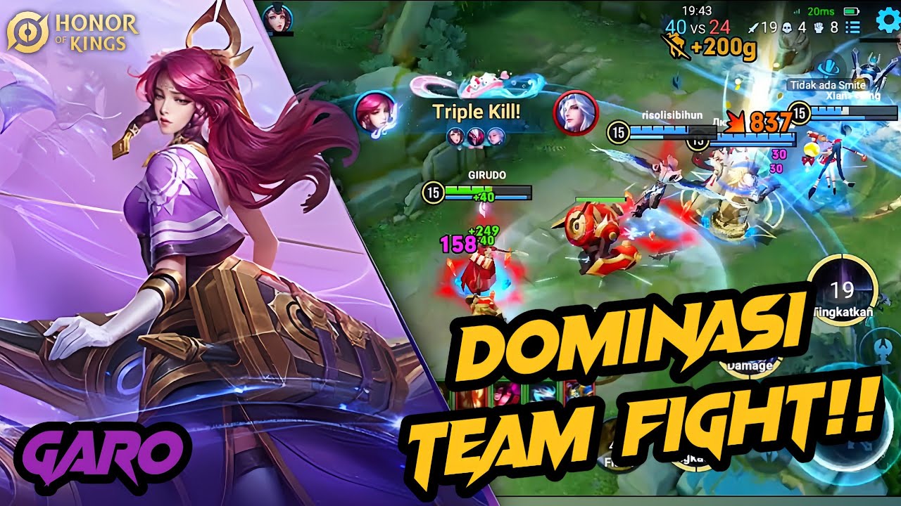 GARO: JADI DOMINASI TEAM FIGHT - Honor of Kings - YouTube