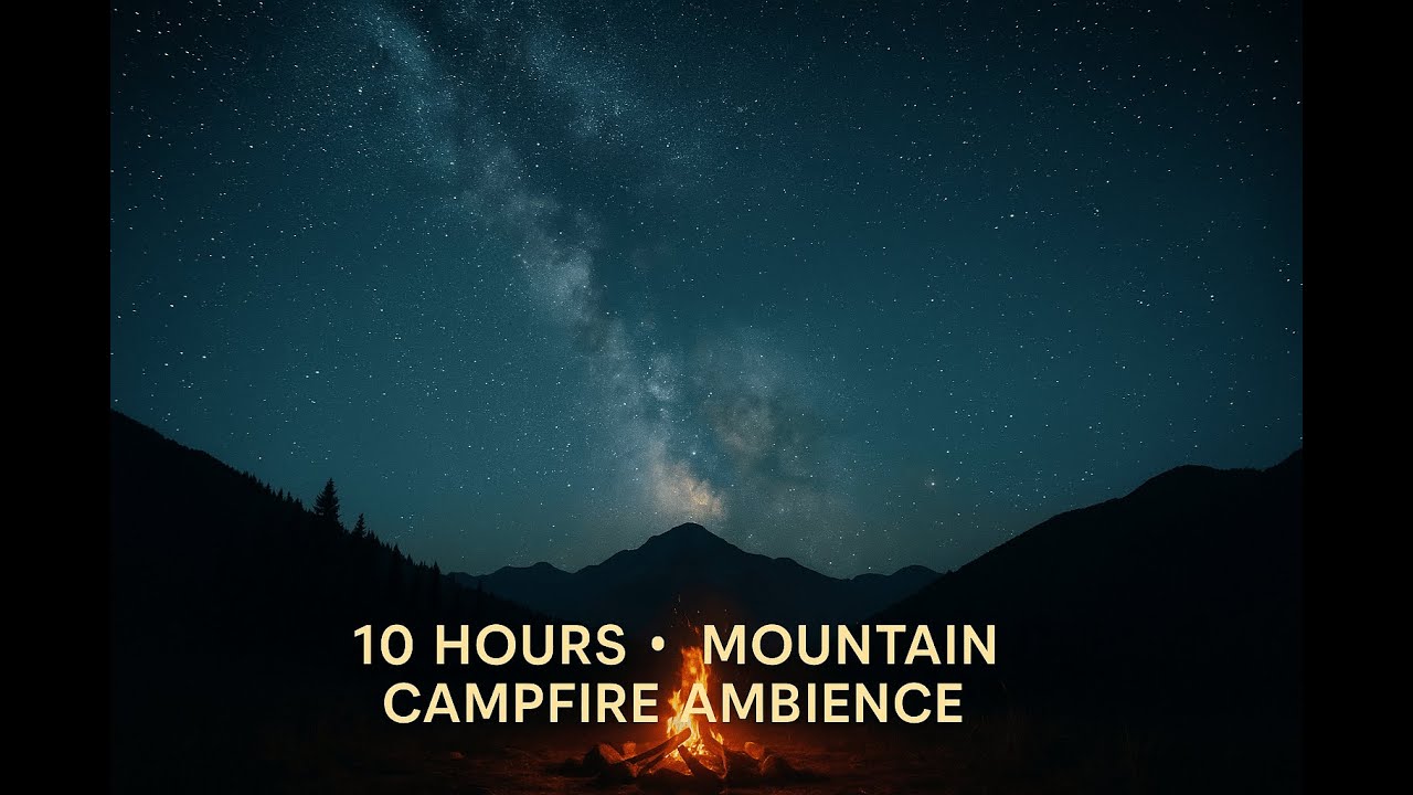 10 Hours of Cozy Mountain Campfire Sounds – Crackling Fire & Wind ...