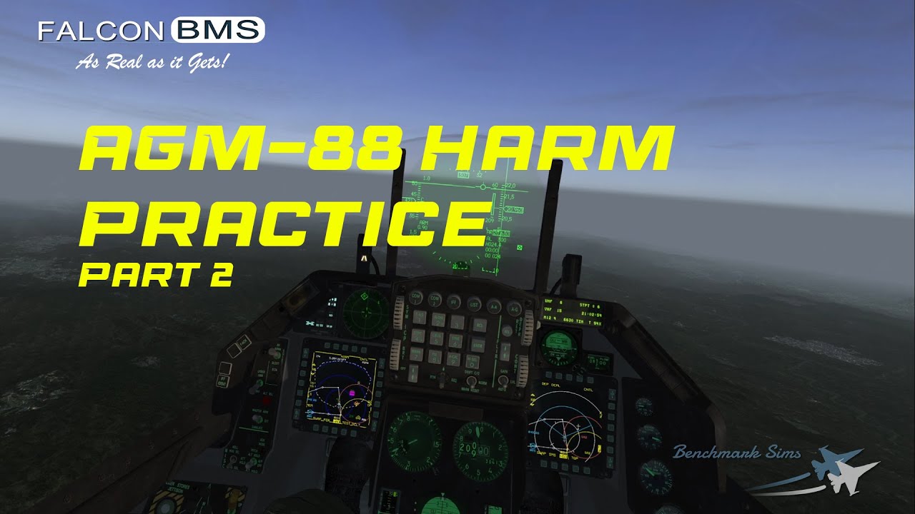 Falcon BMS 4.37 U2 | AGM-88 HARM Practice Part2 using HTS/HAD | VR - YouTube