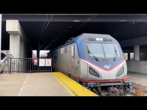 Amtrak Northeast Regional #630 Arriving At Route 128 - YouTube