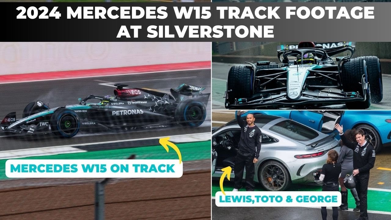 Lewis Hamilton drives his last Mercedes W15 in Silverstone | Track ...