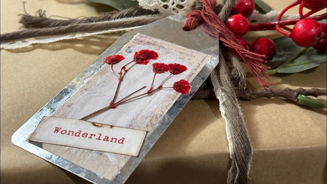 Reusable rustic metal gift tags - YouTube