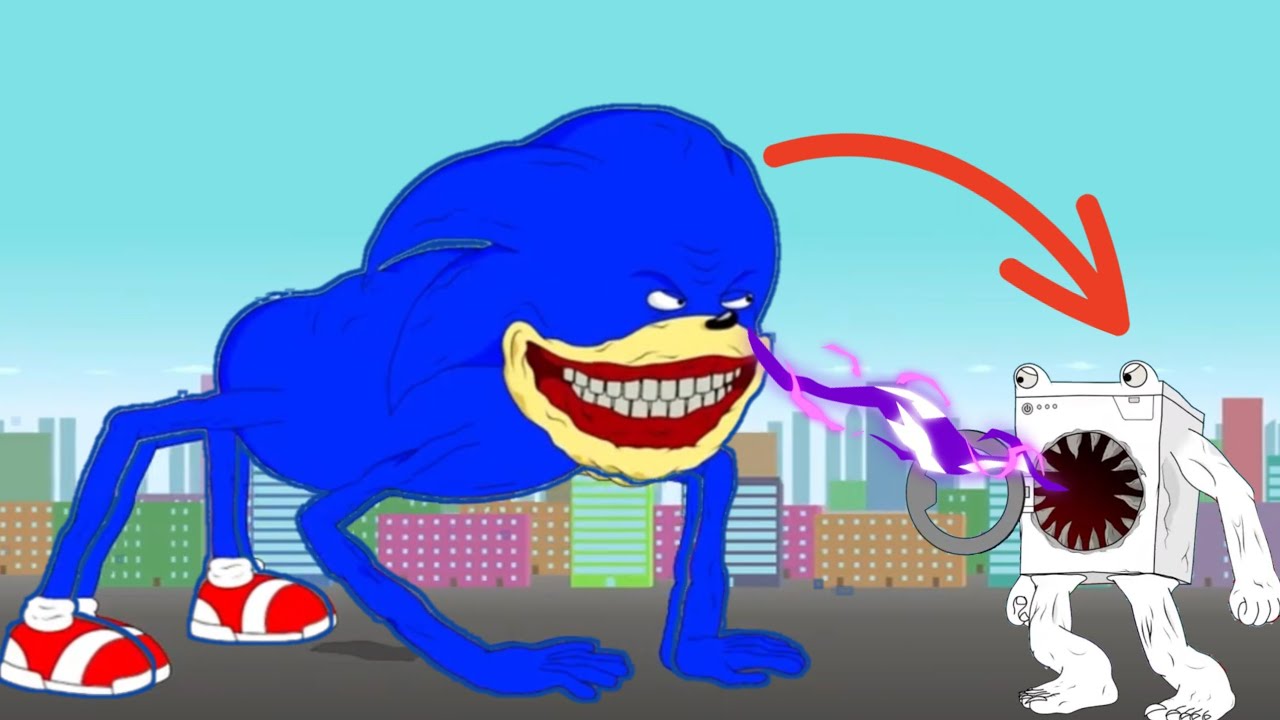 SHIN SONIC TAPES VS WASHING MACHINE EATER! - YouTube
