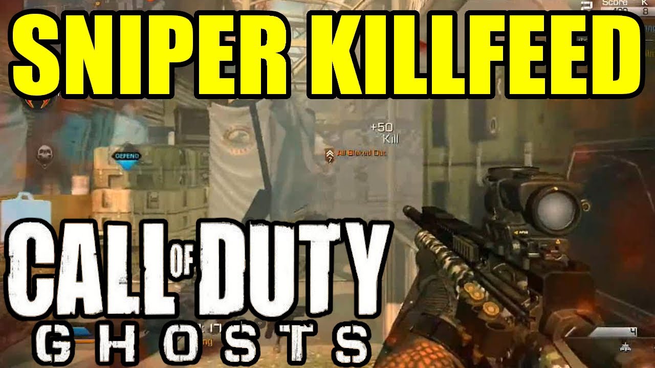 COD GHOSTS SNIPER KILLFEED | 5 on screen, triple Headshot, quadfeed ...