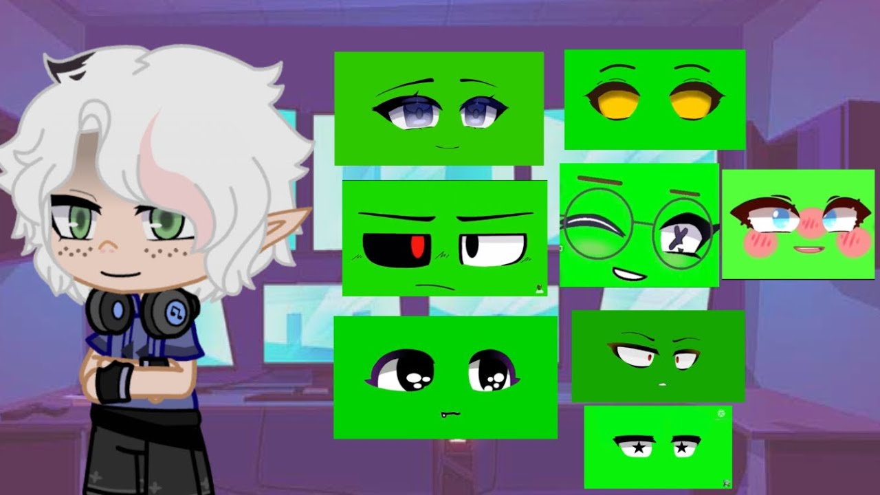Rating green screen Gacha faces with my oc! - YouTube
