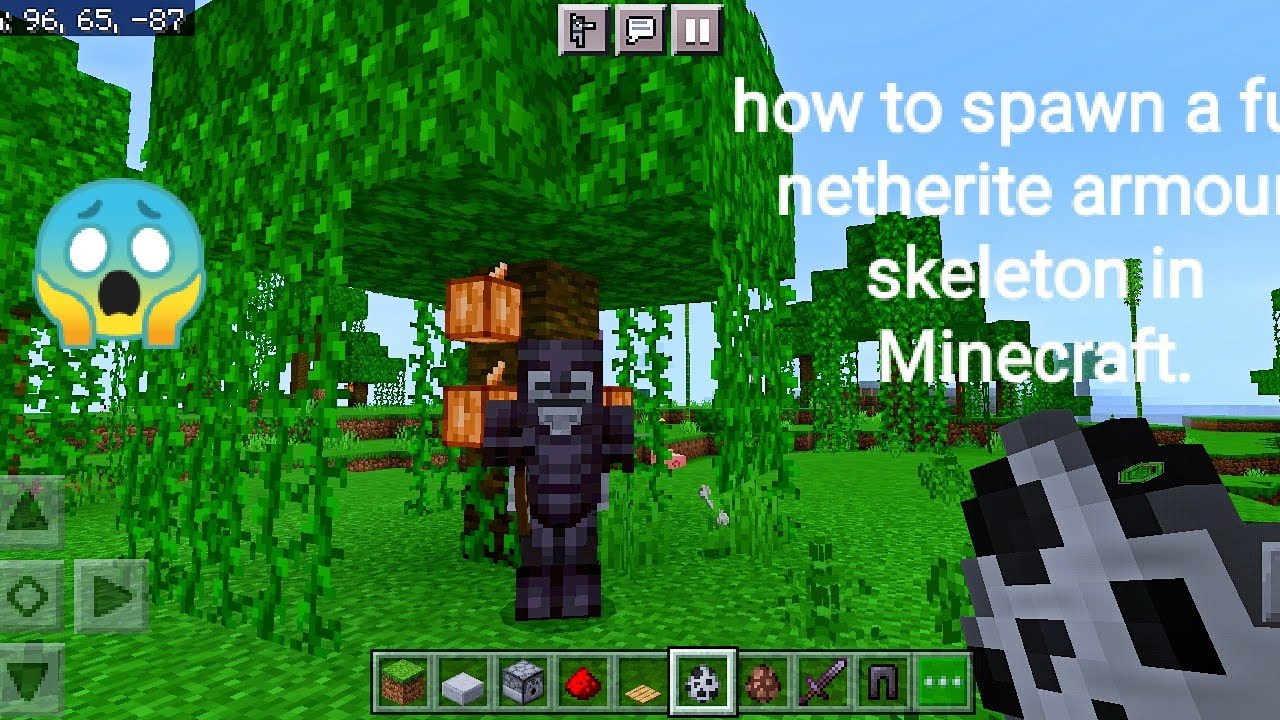 how to spawn a full netherite armour skeleton in Minecraft ...