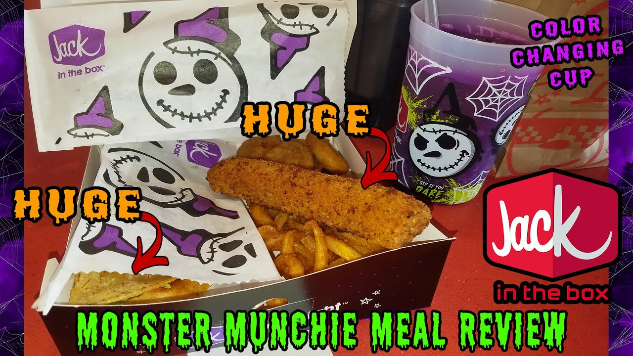 MONSTER SIZED FOOD at Jack in the Box | Monster Munchie Meal Review ...