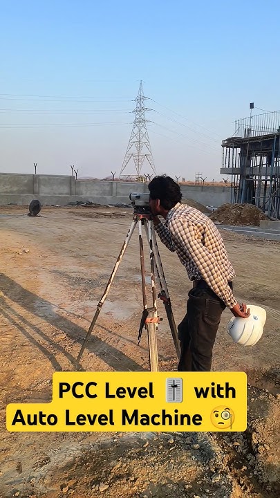 PCC Level 🎚️ with Auto Level Machine 🧐 #construction #engineering #shorts #ytshorts # ...