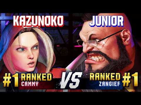 SF6 ▰ KAZUNOKO (#1 Ranked Cammy) vs JUNIOR (#1 Ranked Zangief) ▰ High Level Gameplay