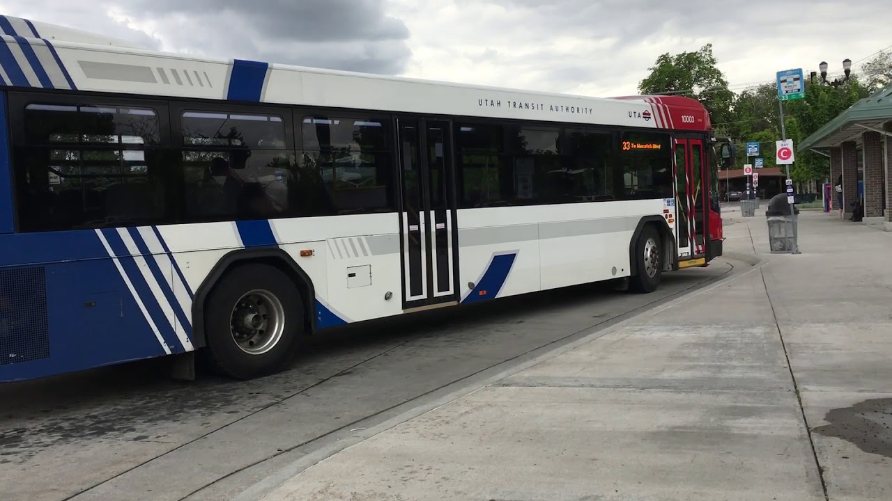 Uta bus 10003 idle at west valley central station - YouTube