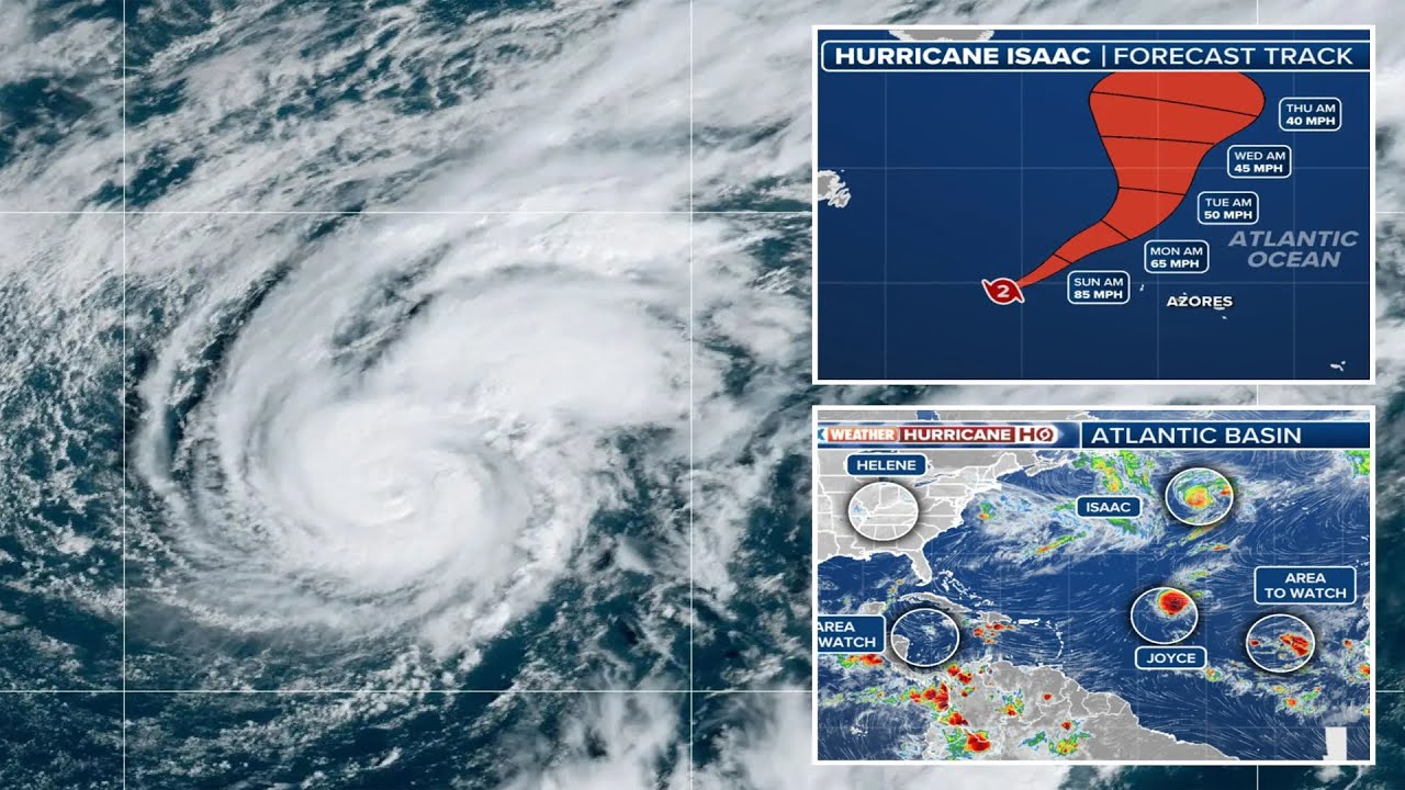 Isaac strengthens into hurricane as Tropical Storm Joyce forms in the ...