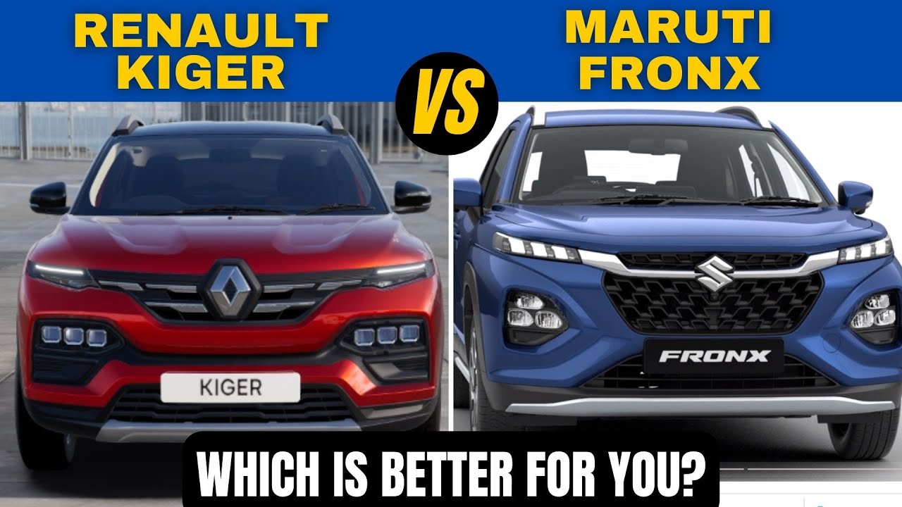 Maruti Suzuzki Fronx vs Renault Kiger | Fronx vs Kiger comparison ...