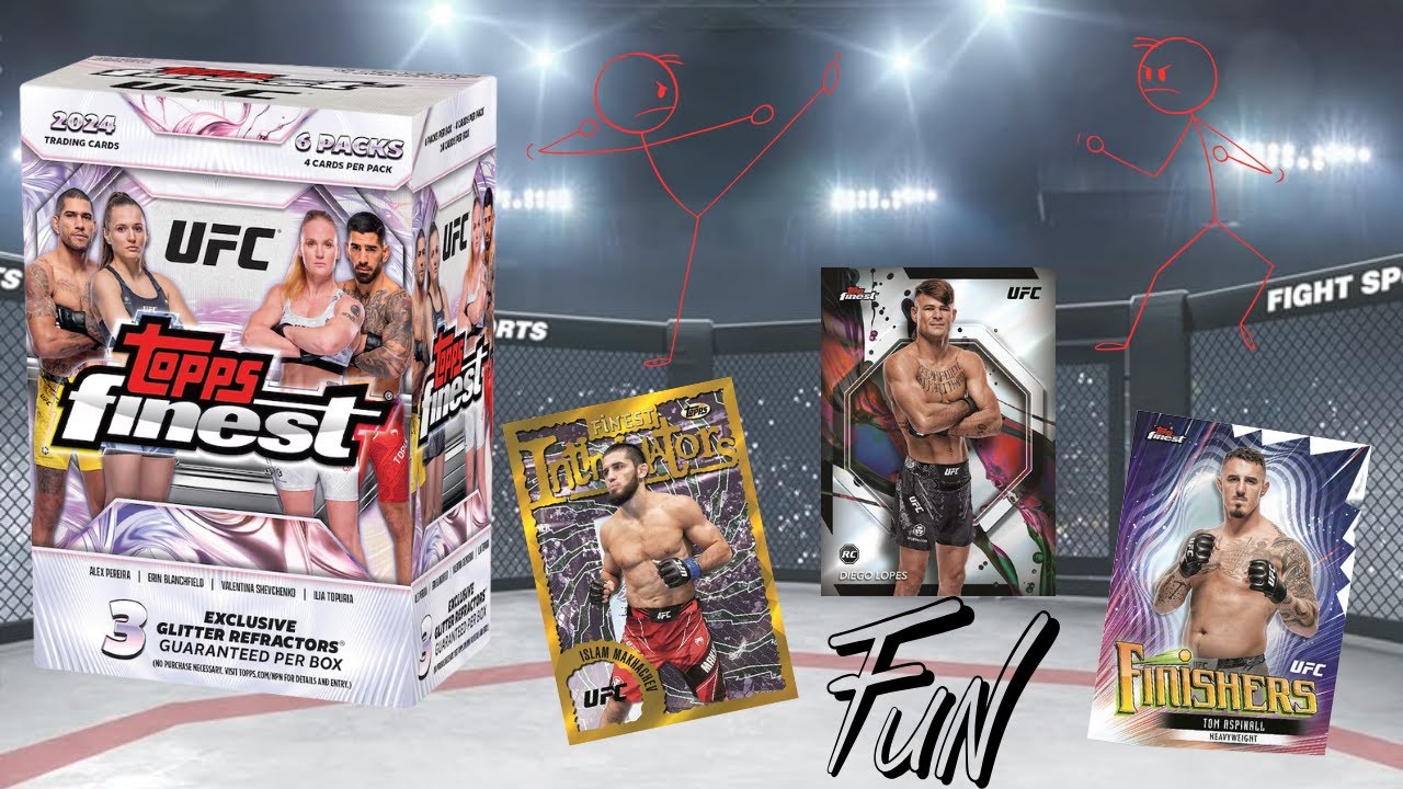 OPENING 2024 Topps finest UFC Blaster Box - AWESOME Cards - YouTube