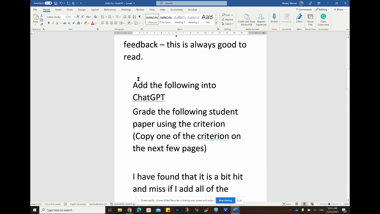Grading a paper using ChatGPT - YouTube