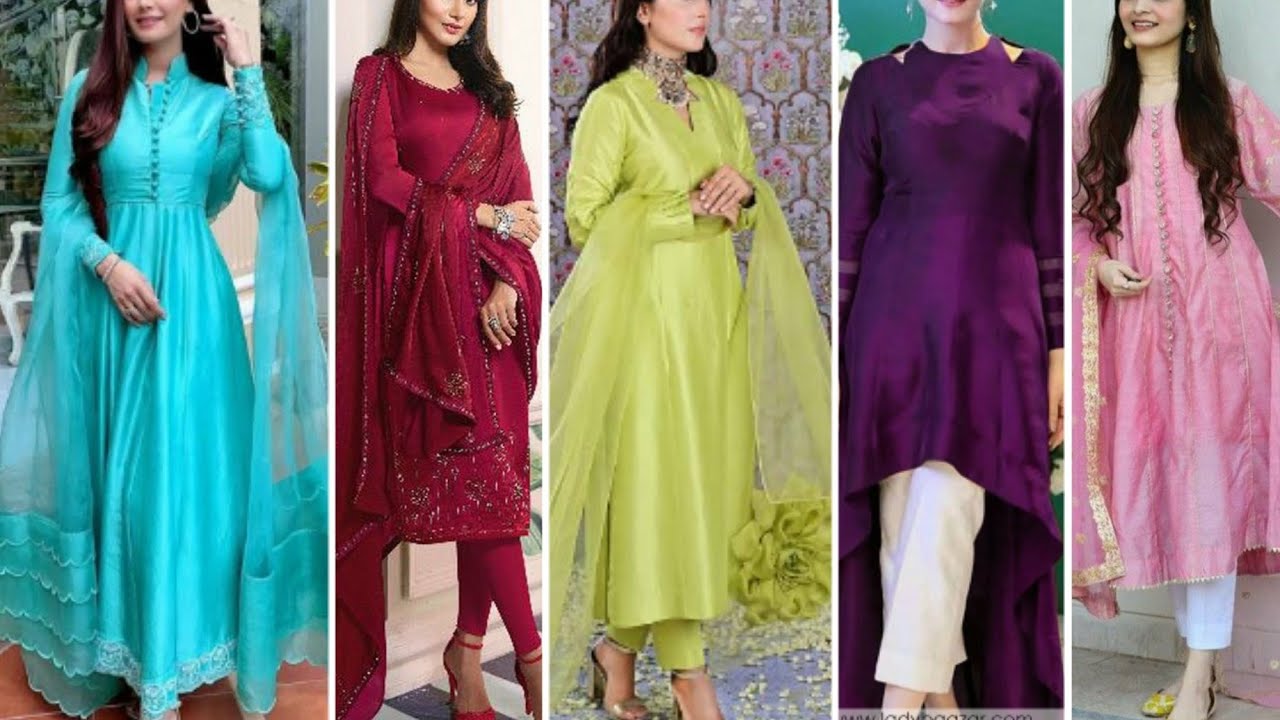 Stylish silk Dresses Design // simple silk Dresses Designing Ideas ...