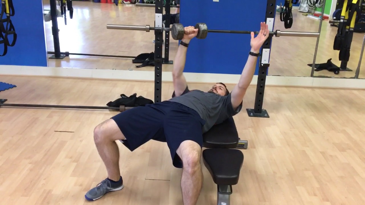 1 arm-Offset dumbbell bench press - YouTube