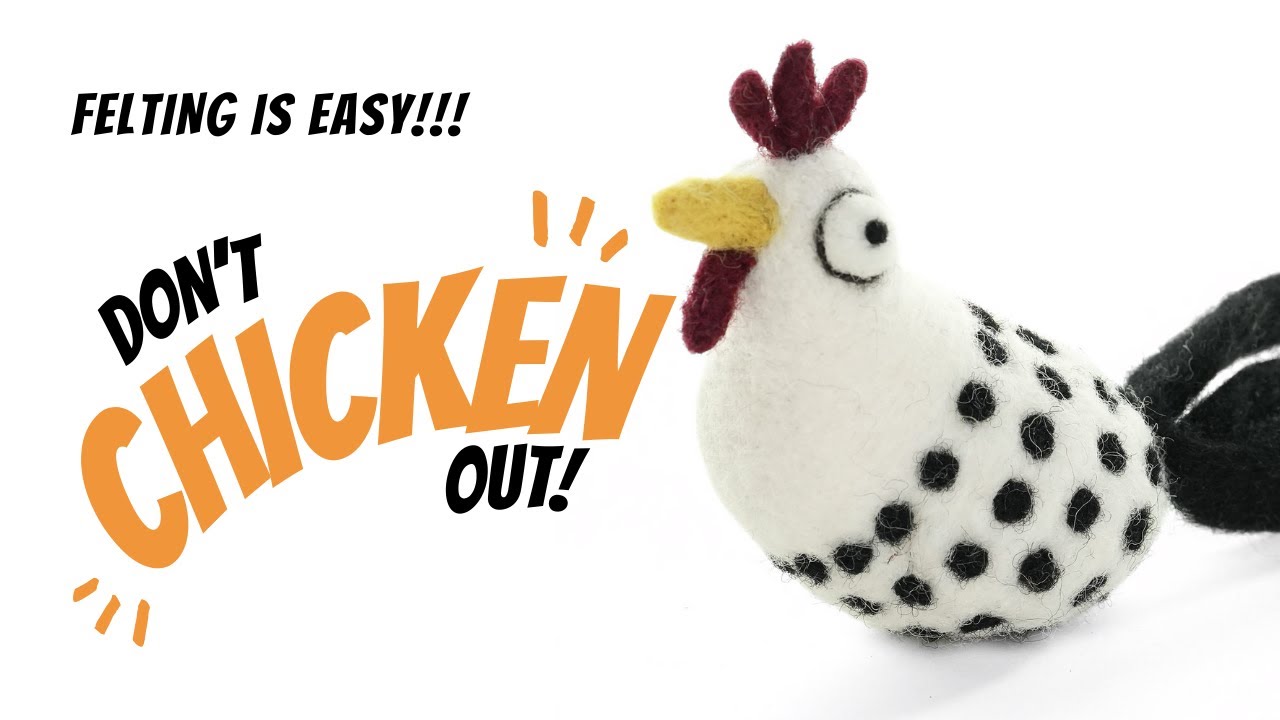 Adorable Needle Felted Chicken Tutorial For Beginners - YouTube