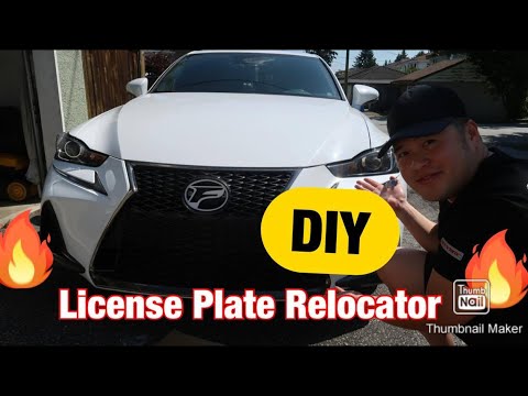 DIY LEXUS IS 350 F-Sport LICENSE PLATE RE-LOCATOR ( EASY STEP BY STEP ...