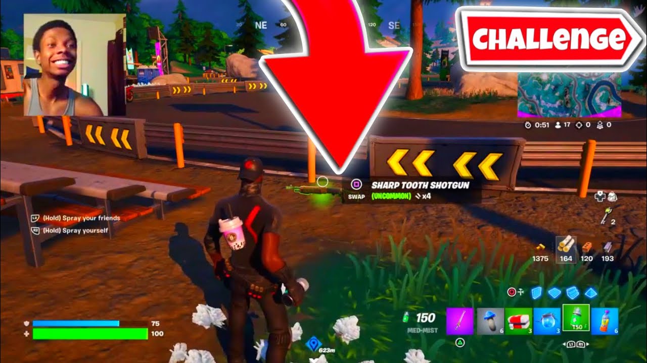 Sharp Tooth Shotgun Only FORTNITE Challenge - YouTube