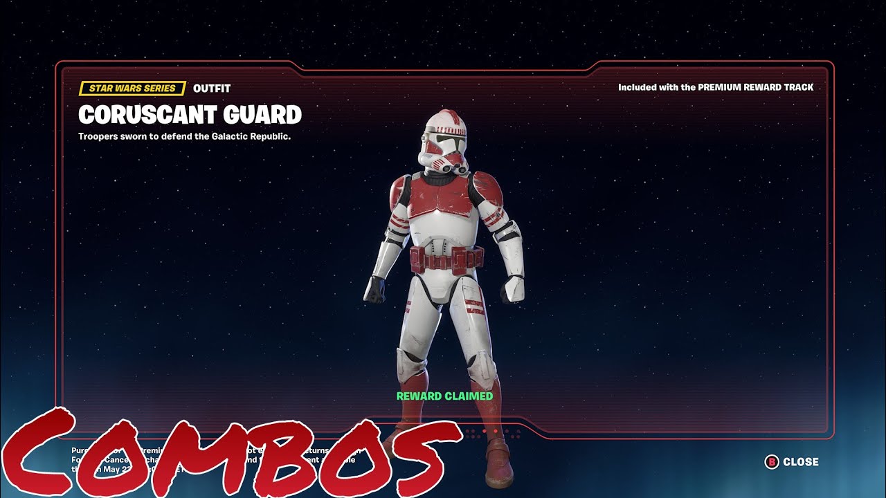 Coruscant Guard Clone Trooper Skin Combos Fortnite Youtube