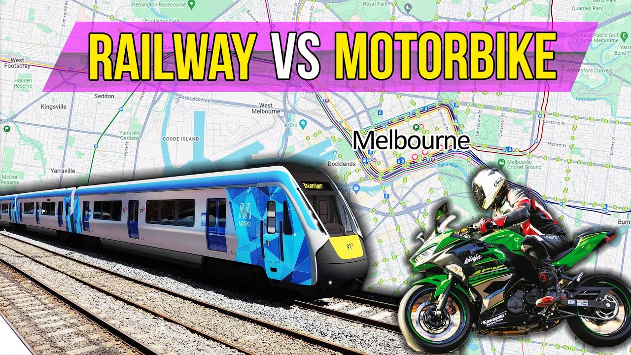Motorbike vs Train - Melbourne's Commute - YouTube