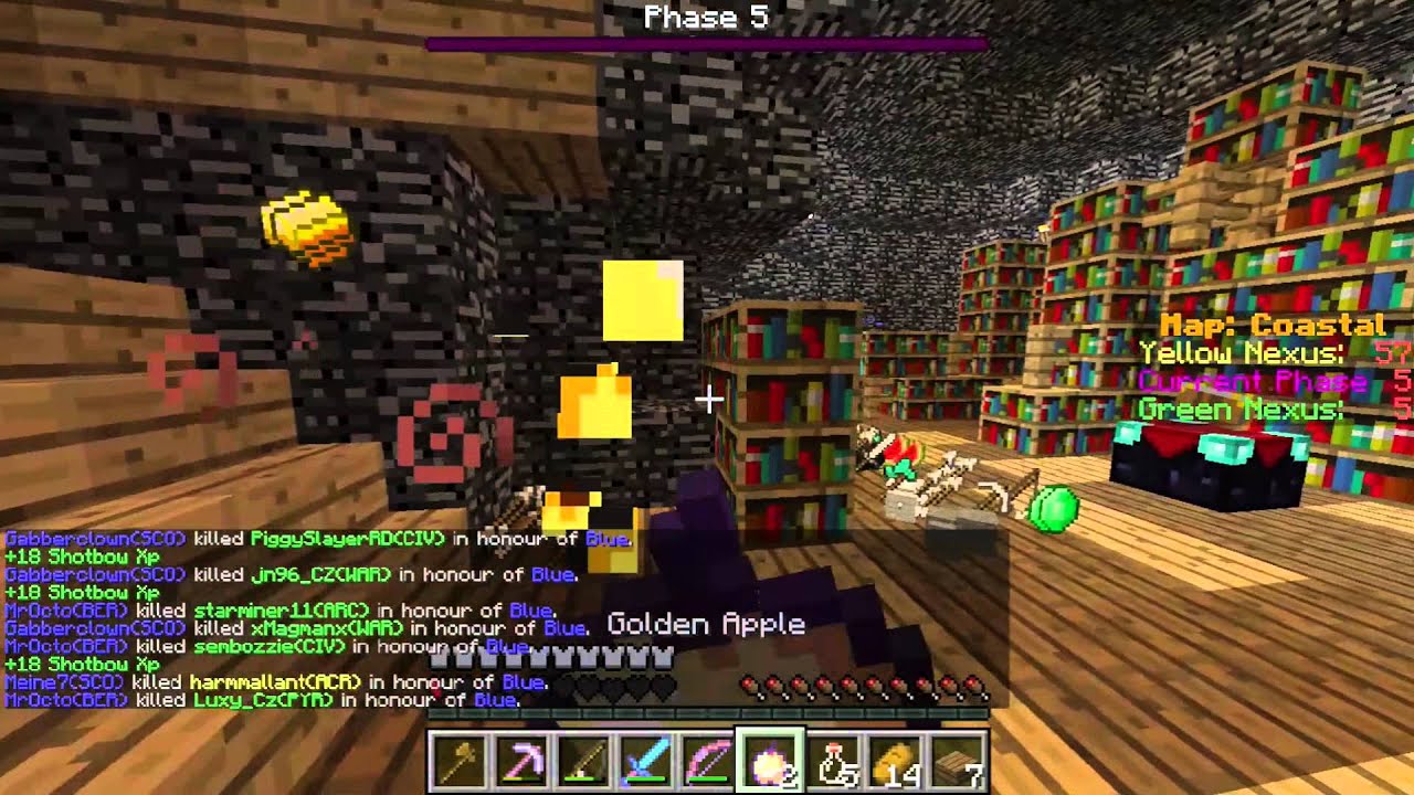 Minecraft Annihilation - 4 Gapples rush - YouTube