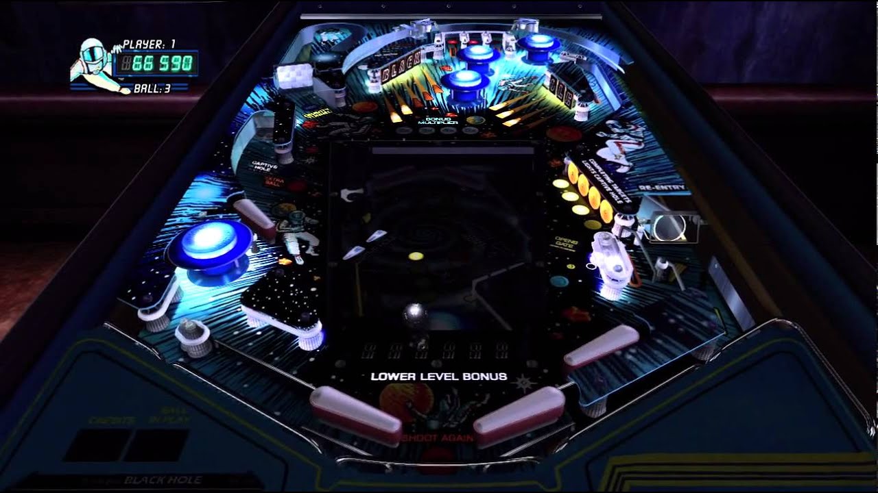 Black Hole The Pinball Arcade Xbox 360 720P gameplay 1981 Gottlieb ...