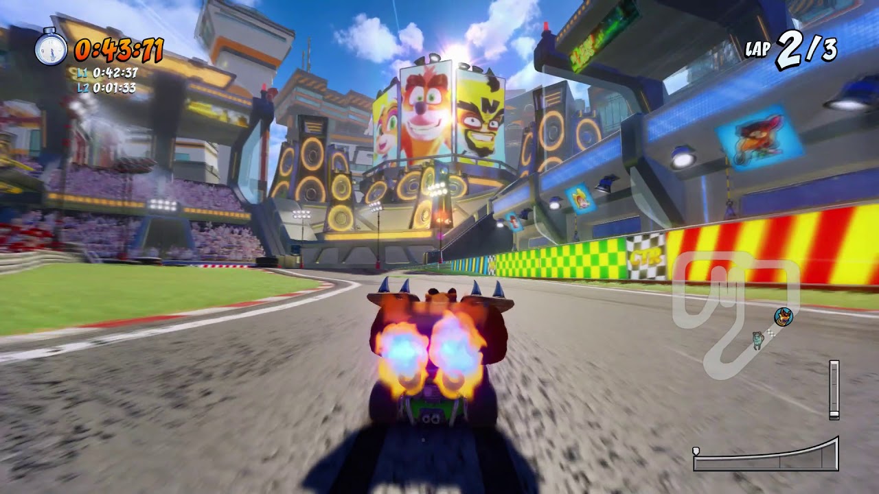 Crash Team Racing "Nitro Fueled": Turbo Track (Time Trial) [1080 HD ...