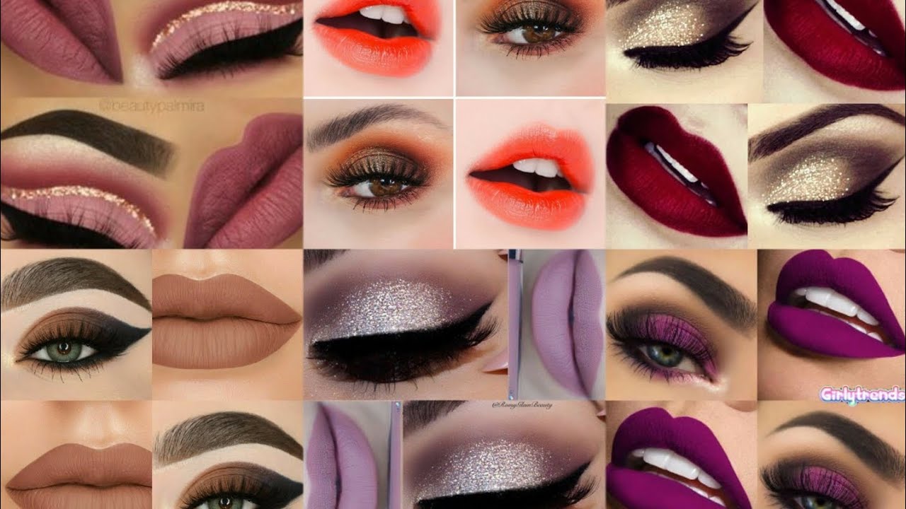 Eye makeup with matching lipsticks | Wedding season makeup ideas - YouTube