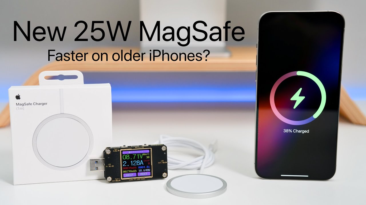 New MagSafe 25W Charger - Faster Than Expected on Old iPhone - YouTube