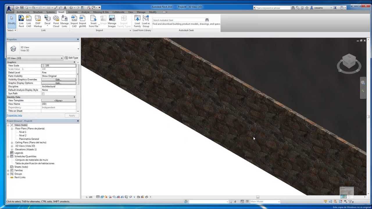 Revit 2014 Estructural 12 Cimiento trapezoidal de piedra - YouTube