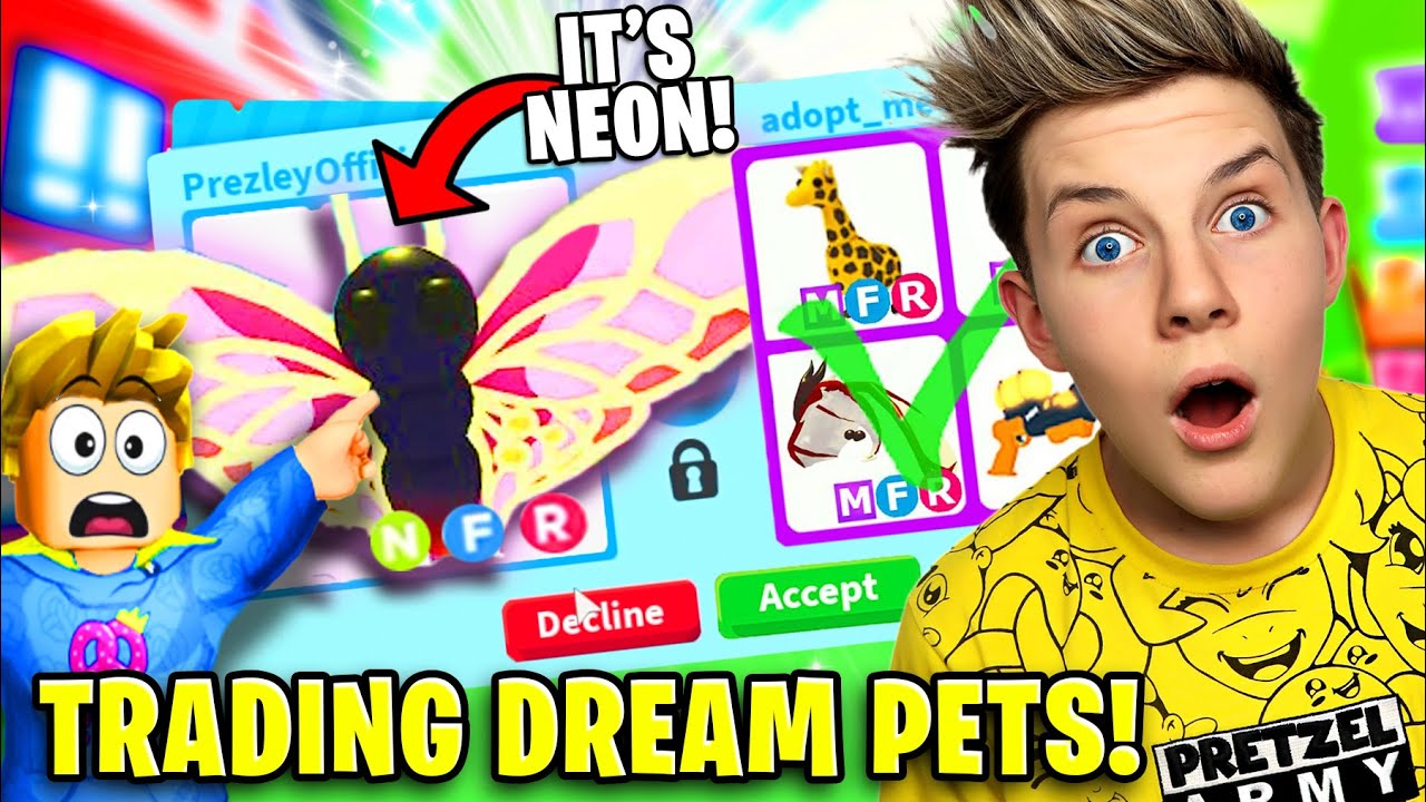 Did I Get My DREAM Trading NEW NEON BUTTERFLY in Roblox Adopt Me?! New ...
