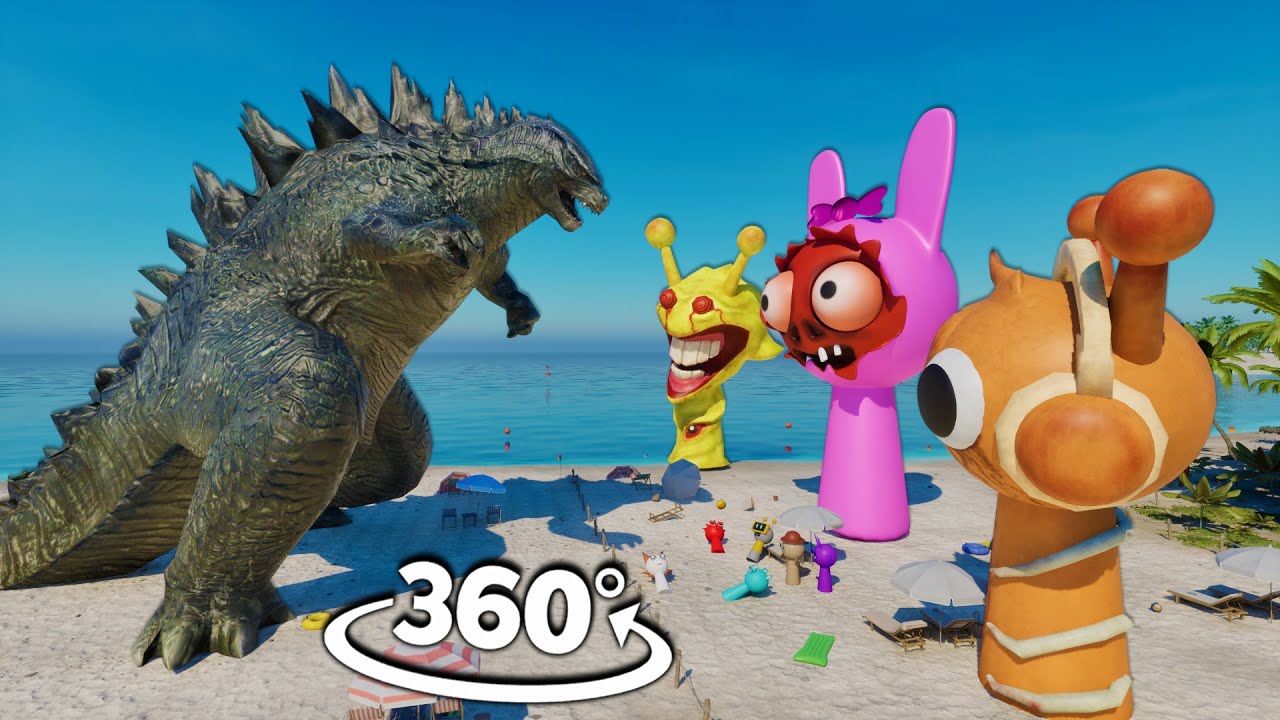 Incredibox Sprunki VS Godzilla | 360° VR Animation - YouTube