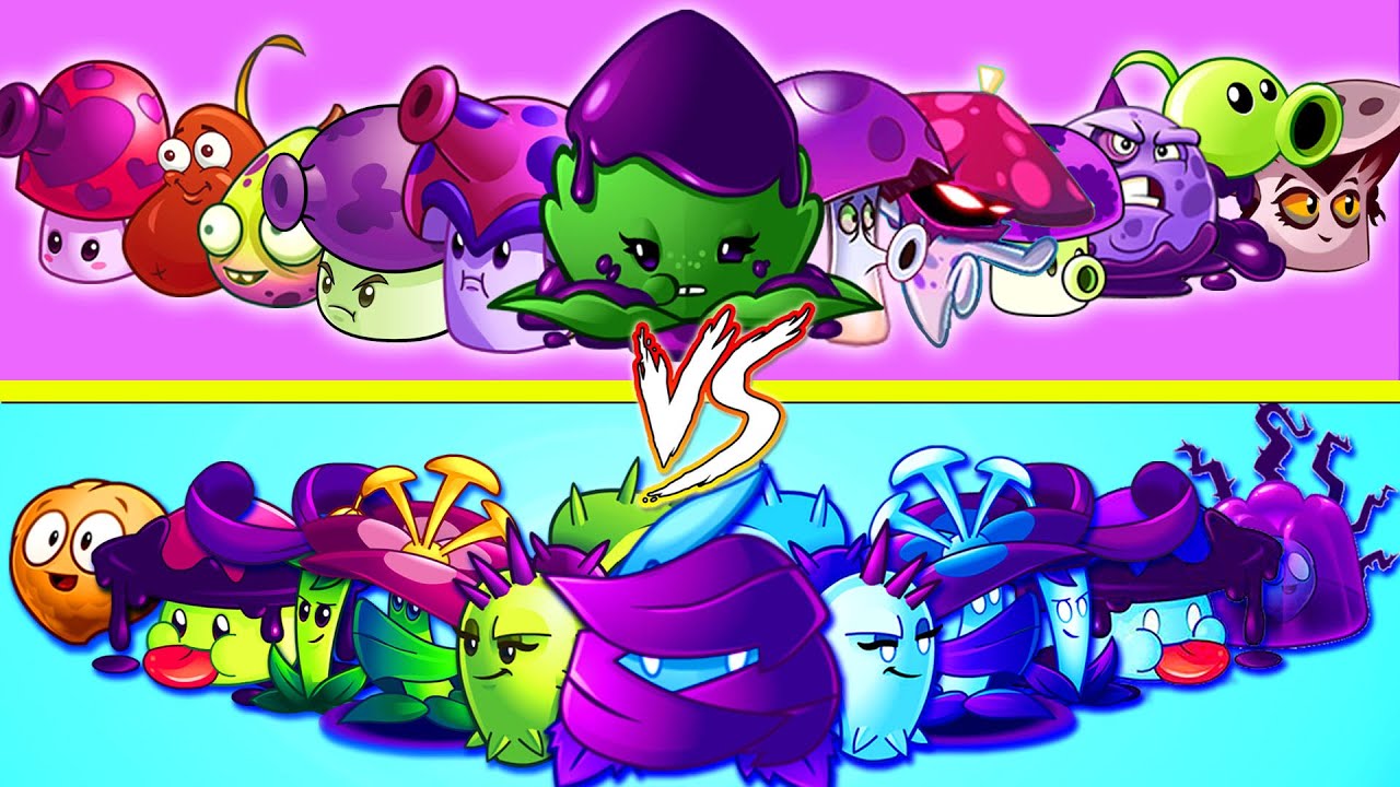 Team SHADOW vs POISON Plants - Who Will Win? - PvZ 2 Team Plant vs Team ...