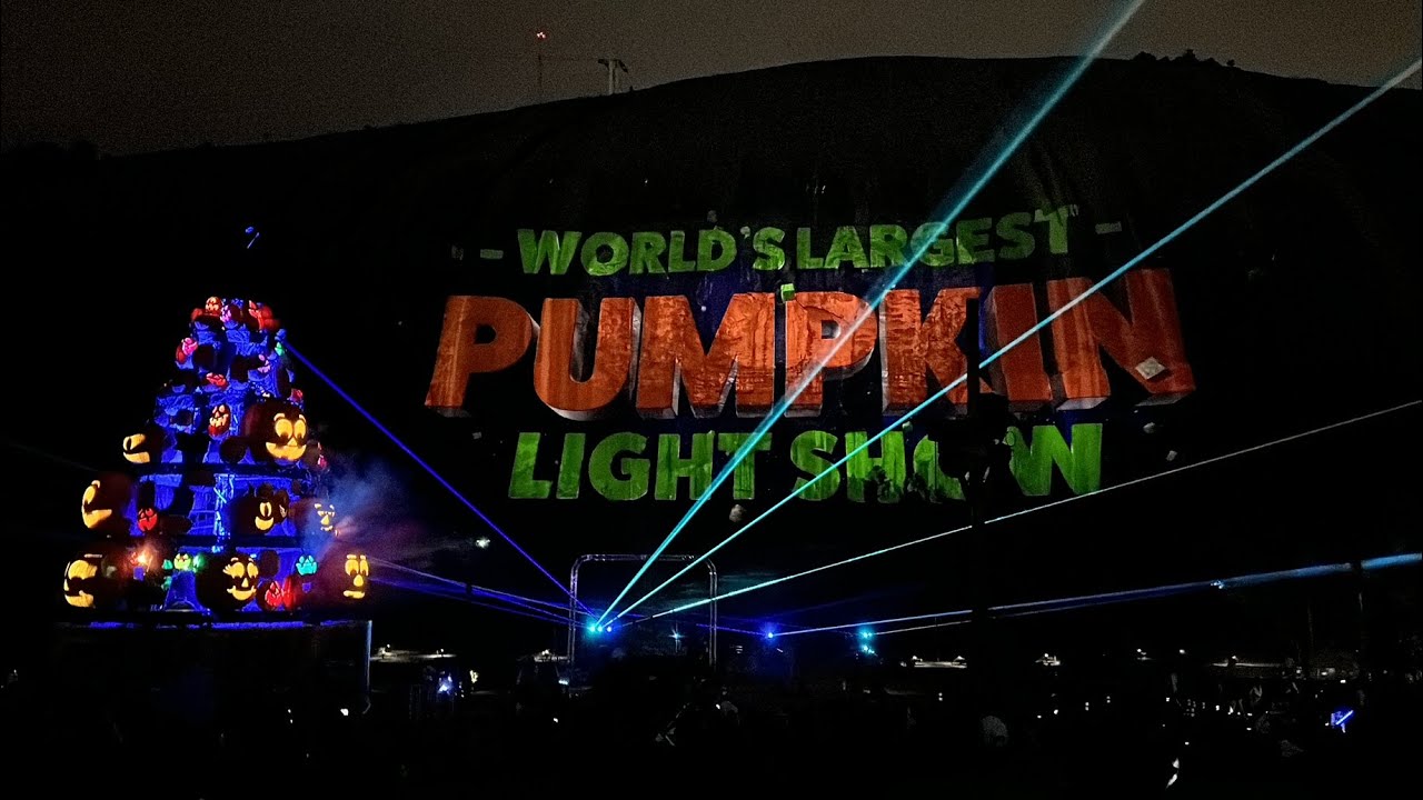 World's Largest Pumpkin Light Show? | Halloween At Stone Mountain Park ...