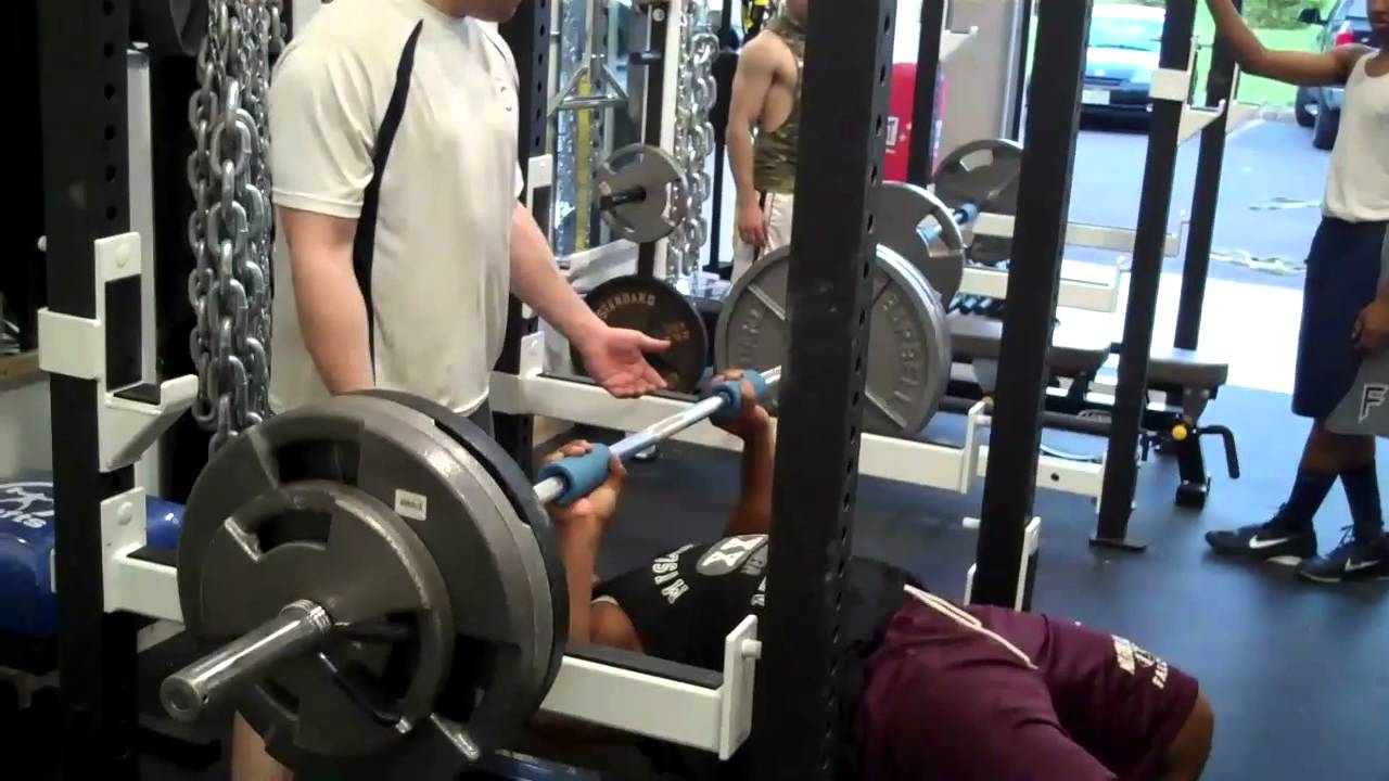 A FEW FUTURE D1 ATHLETES WITH RACK PRESS-225 AND 365! - YouTube