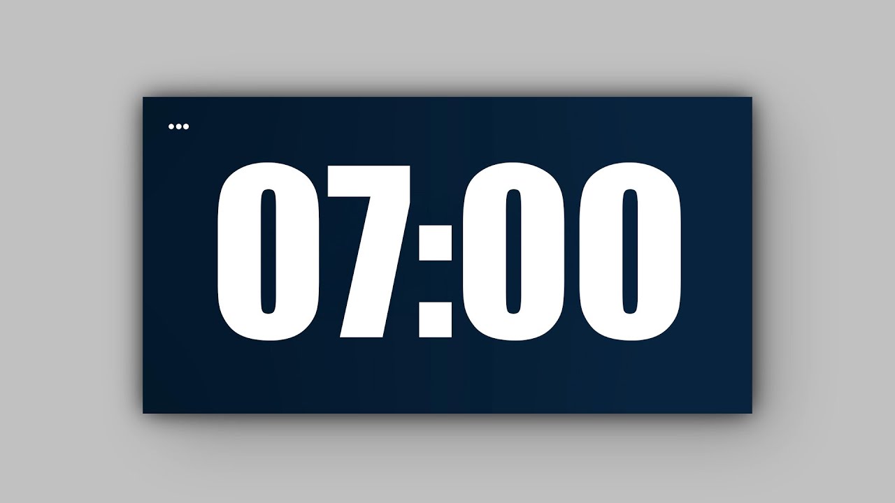 7 Minute Timer - Countdown - YouTube