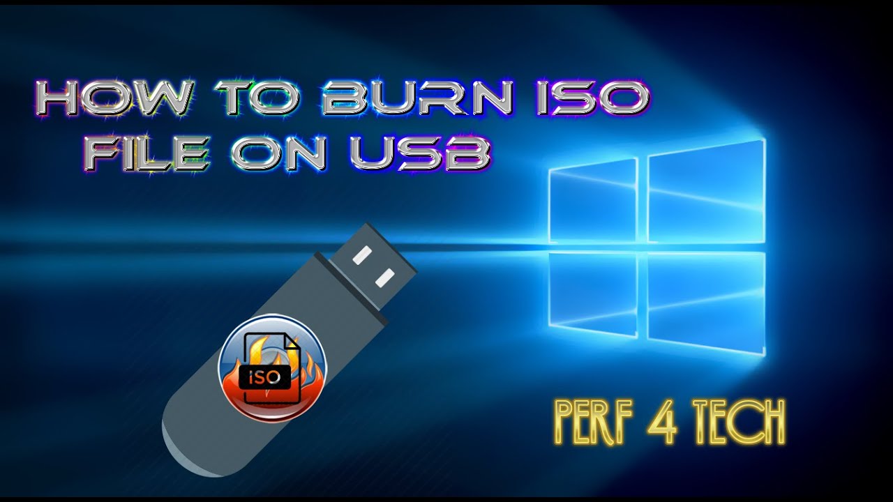 how to burn iso file on usb drive - YouTube