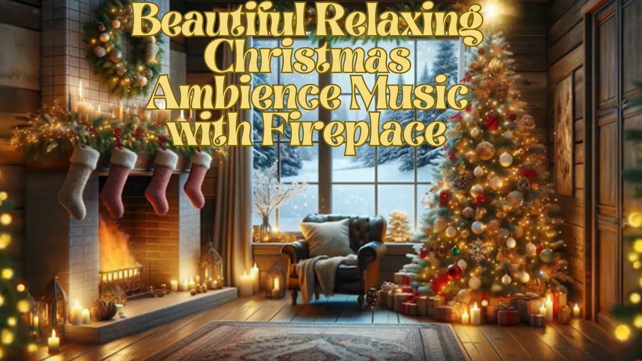 Beautiful Relaxing Christmas Ambience Music with Fireplace - YouTube