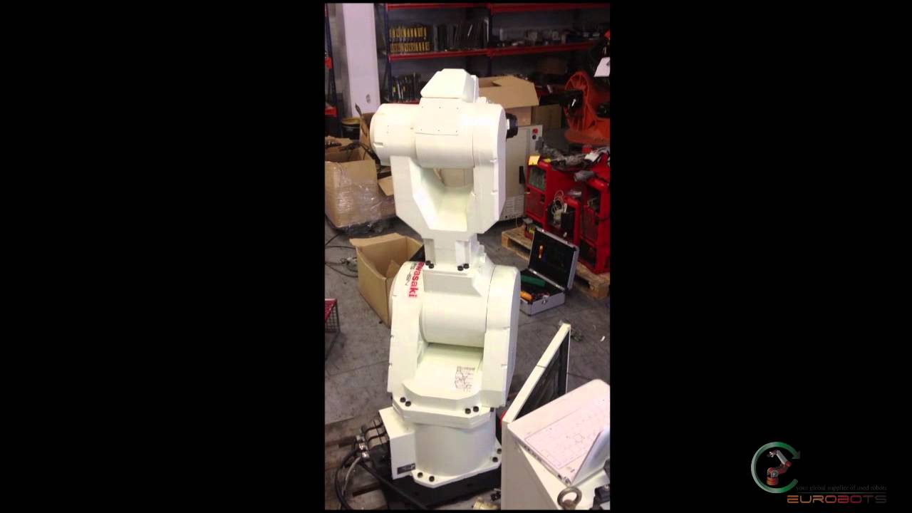 Used Robot Kawasaki FS45 with C Controller - YouTube