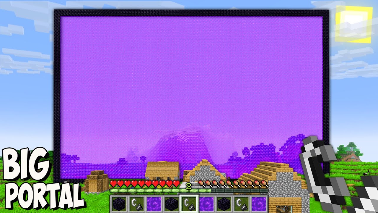 Where does LEAD this BIG and GIANT NETHER PORTAL？ BIGGEST NETHER PORTAL ...
